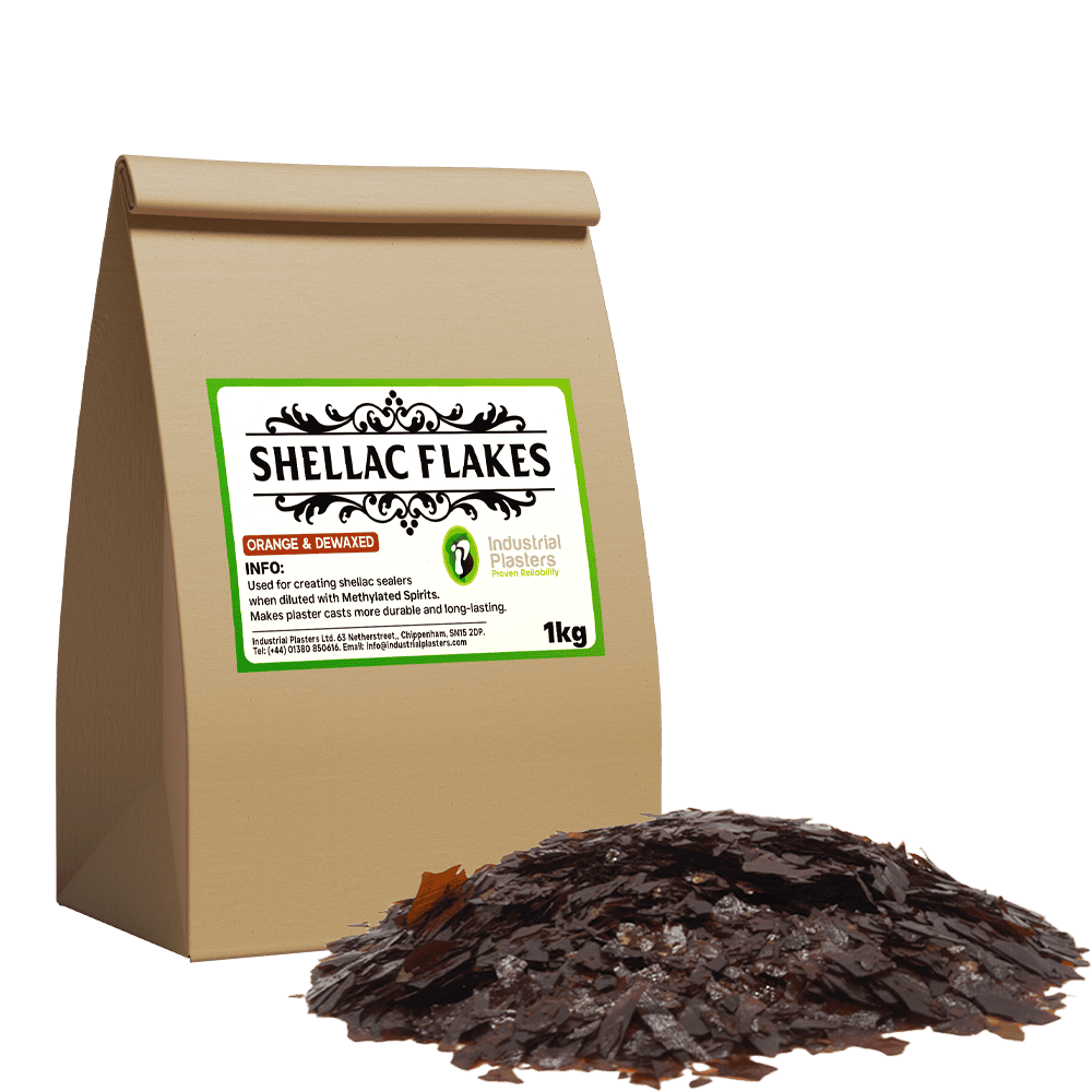 Shellac Flakes (Orange, Dewaxed)- Industrial Plasters