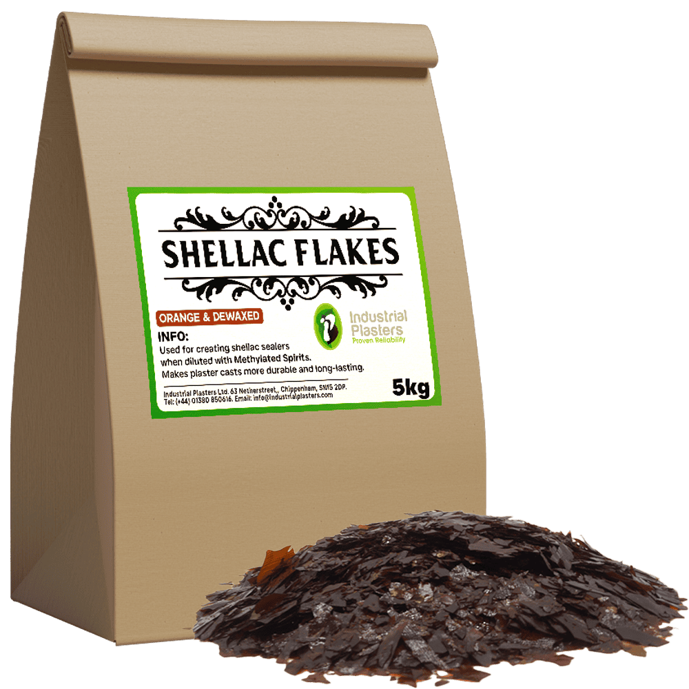 Shellac Flakes (Orange, Dewaxed)- Industrial Plasters